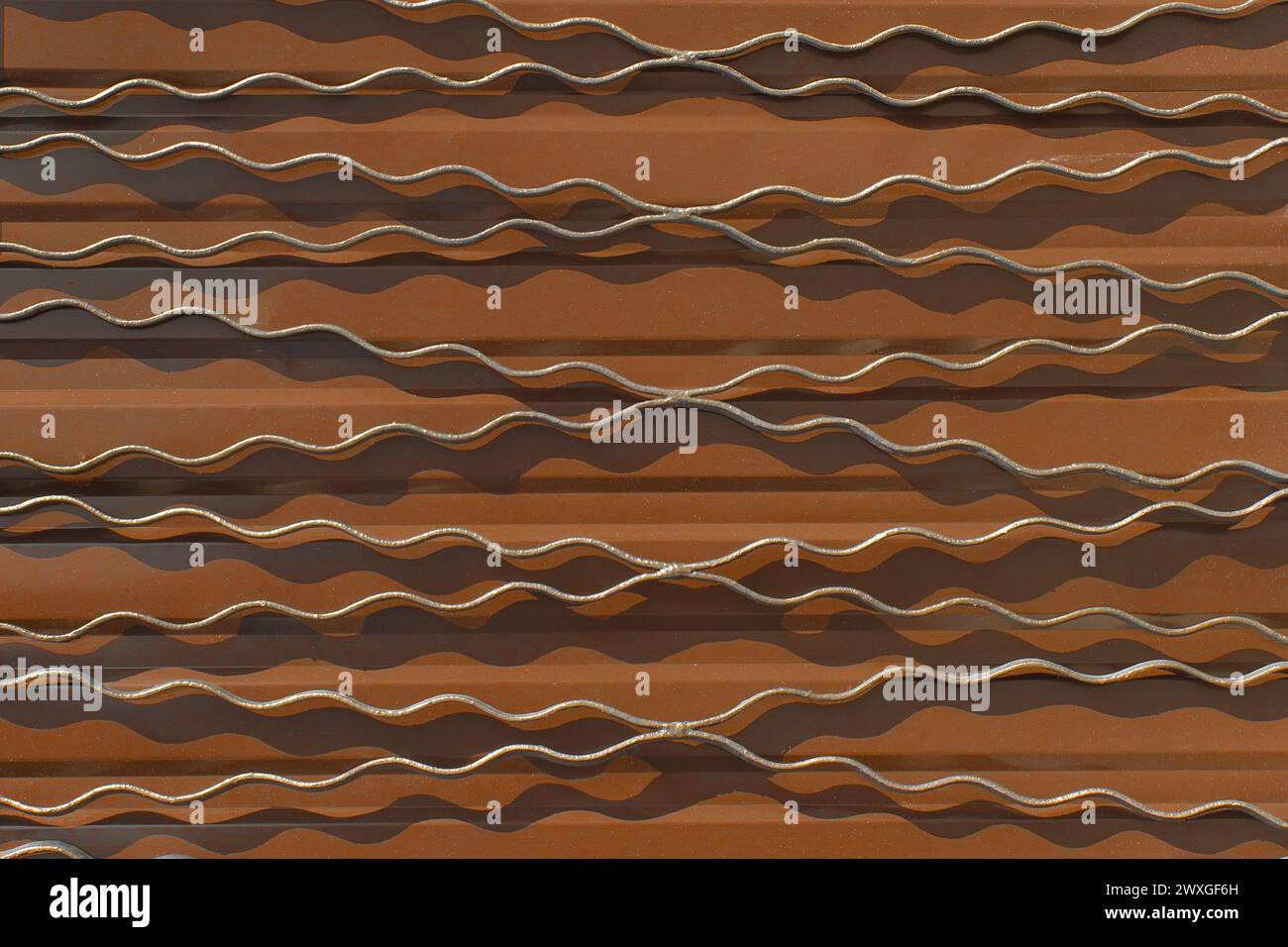 Metal wavy abstract fence surface patterns steel brown texture iron ...