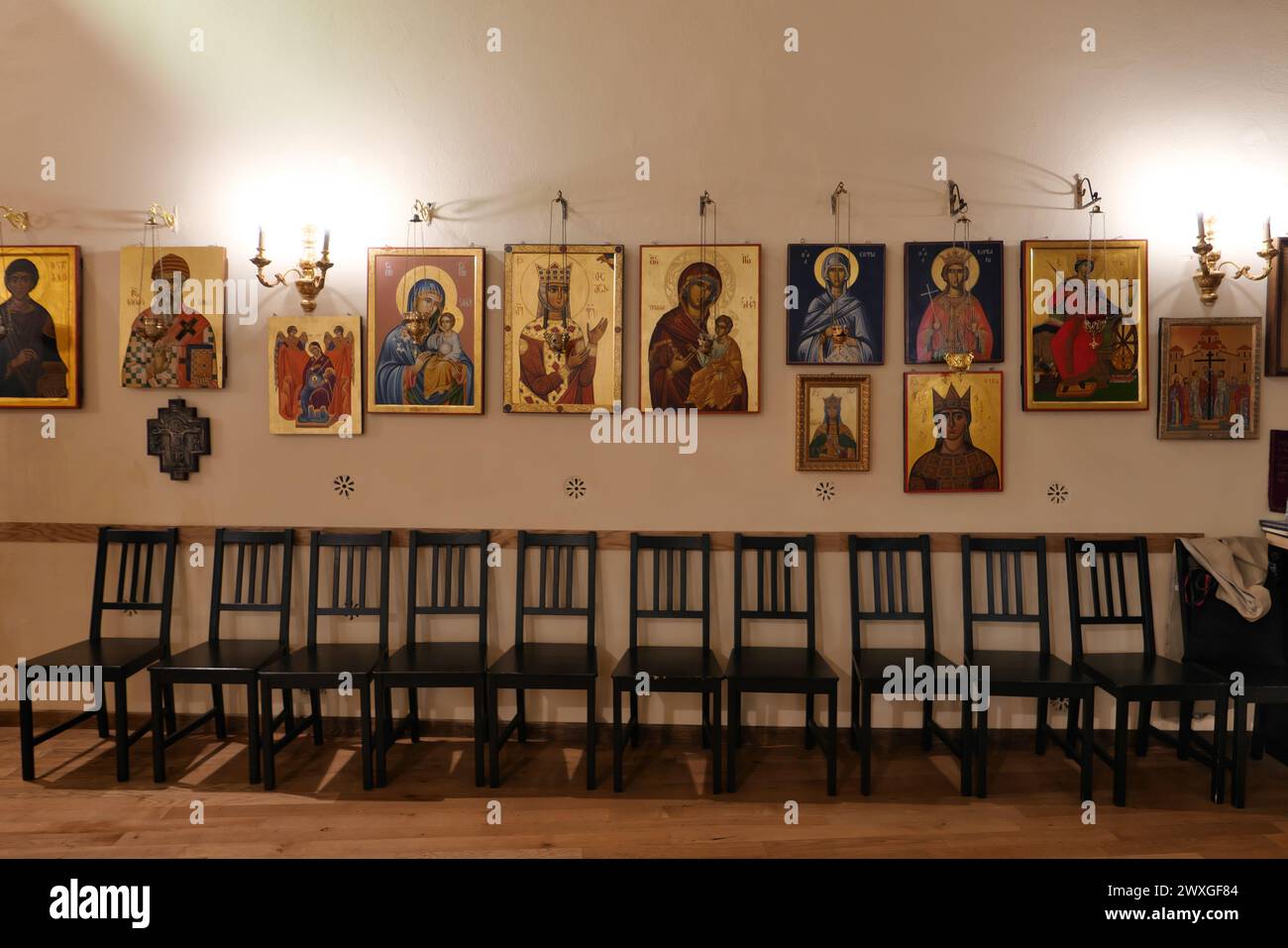 AN INTERIOR VIEW OF THE GEORGIAN ORTHODOX PARISH OF ST ANDREW THE ...