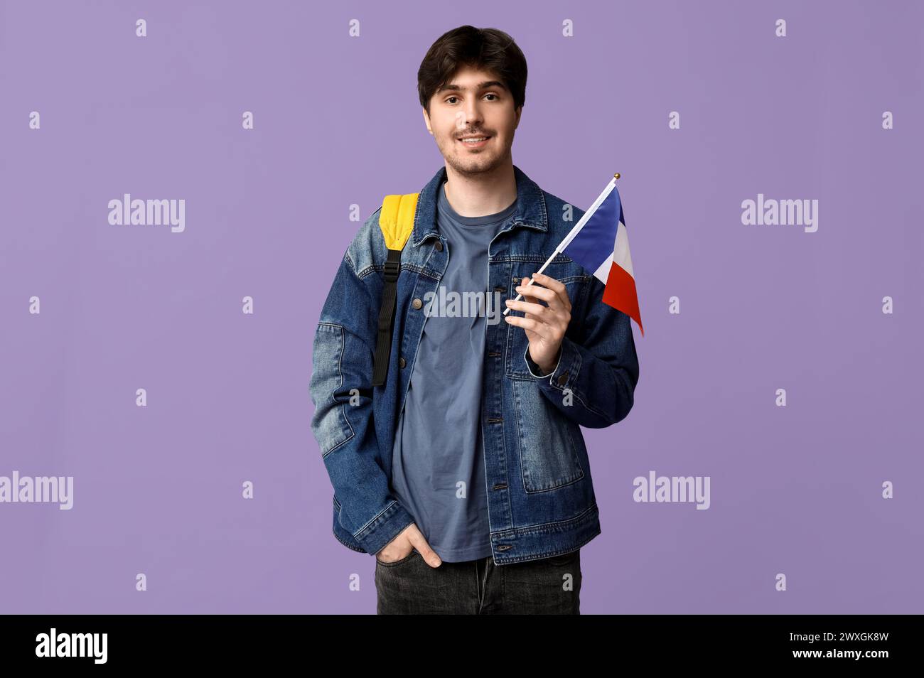 French college student male hi-res stock photography and images - Alamy
