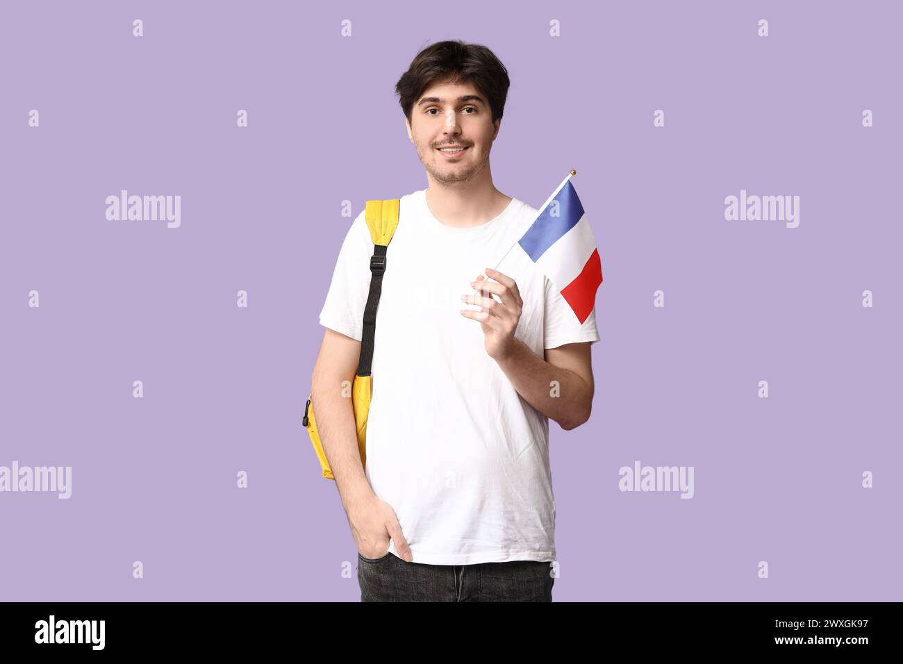 French college student male hi-res stock photography and images - Alamy