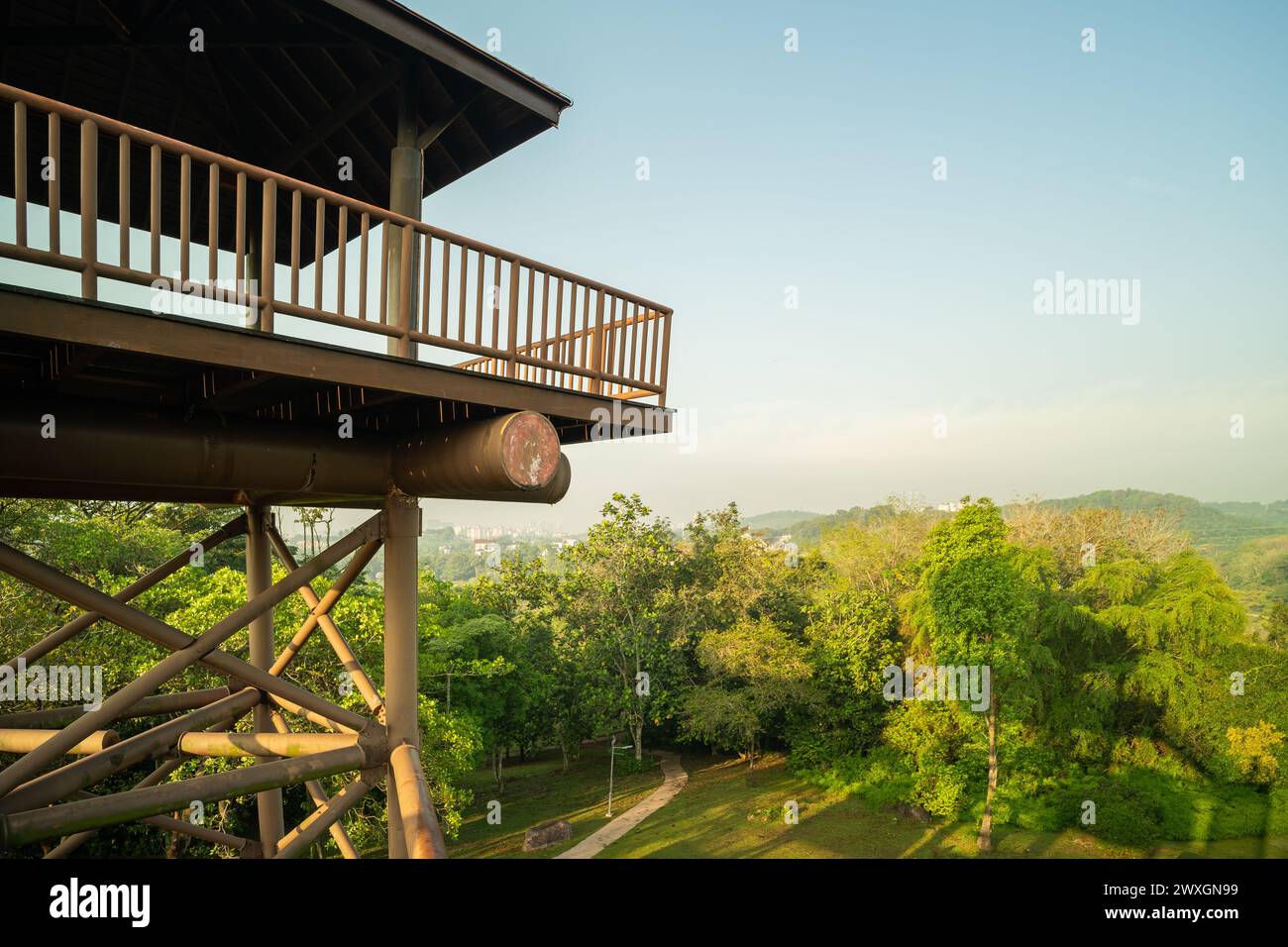 Beautiful landscape view of the Observation towers in Putrajaya ...