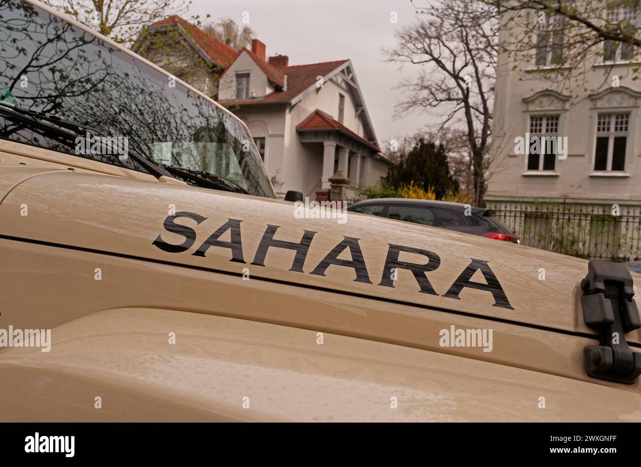 Berlin, Germany. 31st Mar, 2024. A sand-colored jeep with the ...