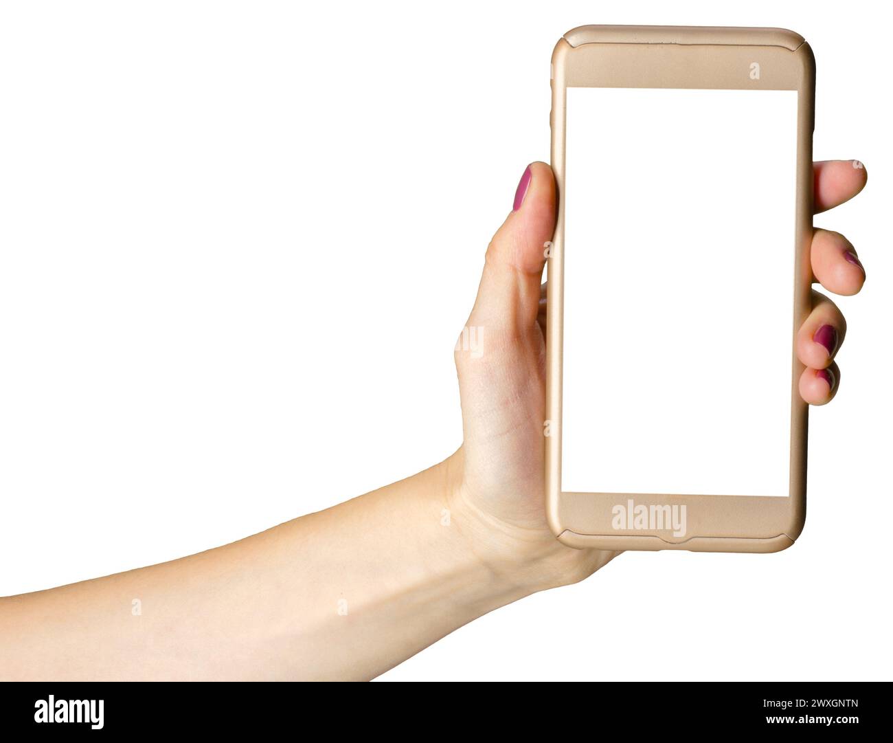 mobile phone isolated on white background Stock Photo - Alamy