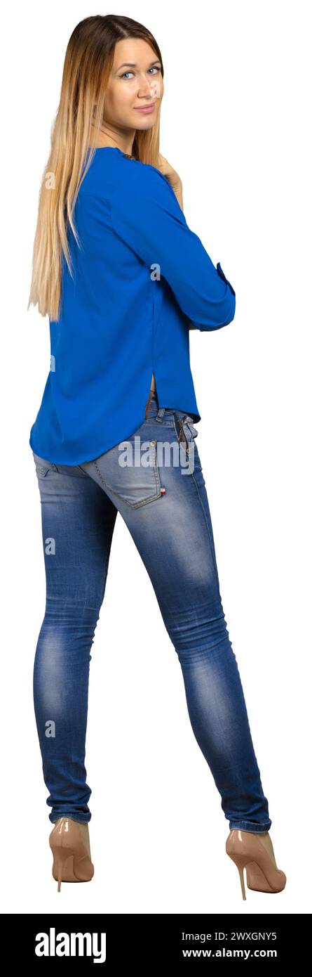 young woman isolated on white Stock Photo - Alamy