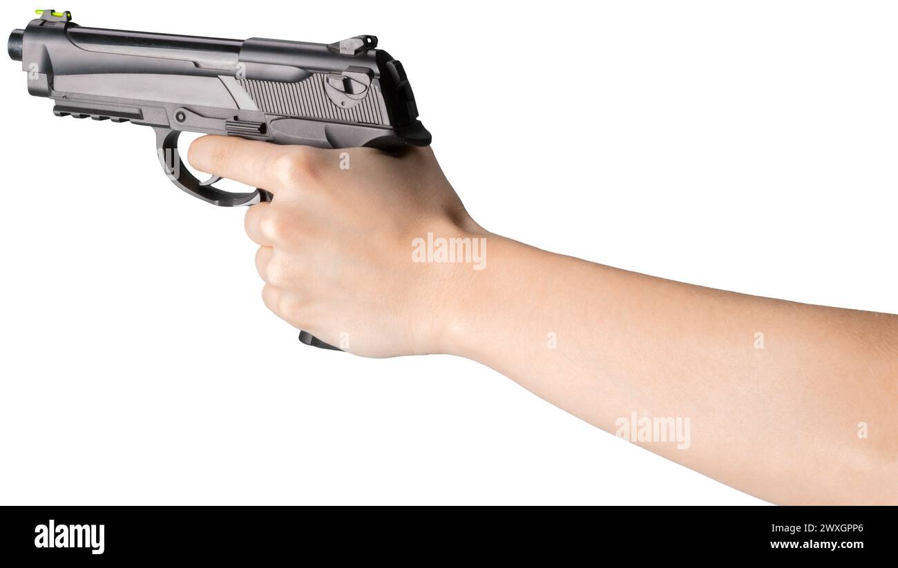 Handgun isolated on white background Stock Photo - Alamy