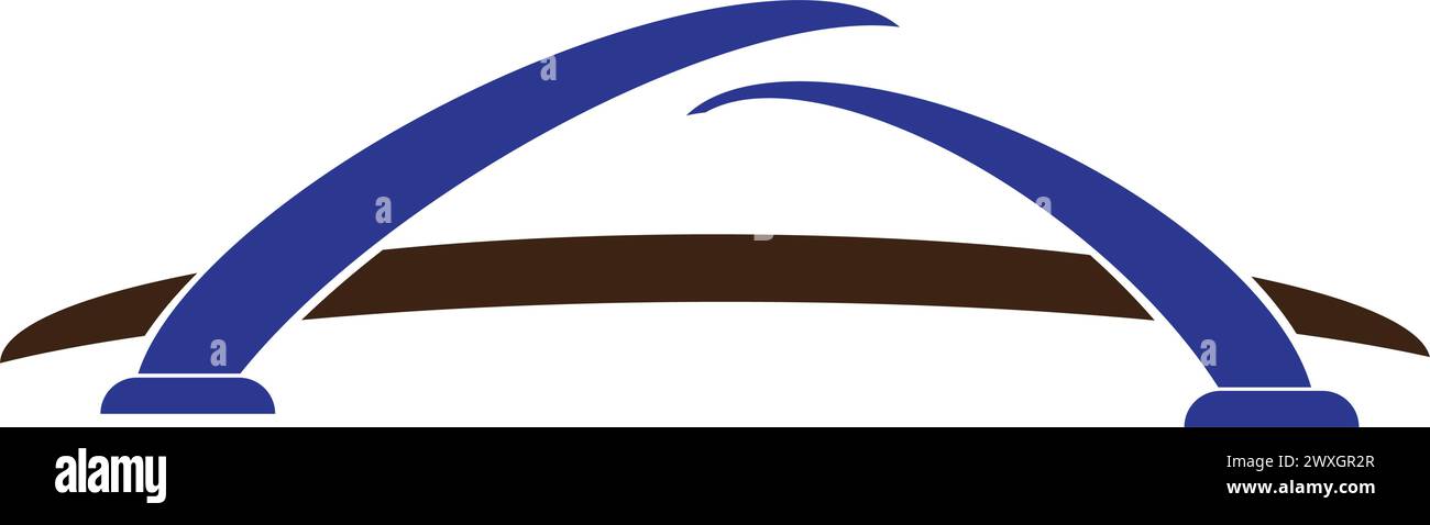 vector simple design bridge icon Stock Vector Image & Art - Alamy