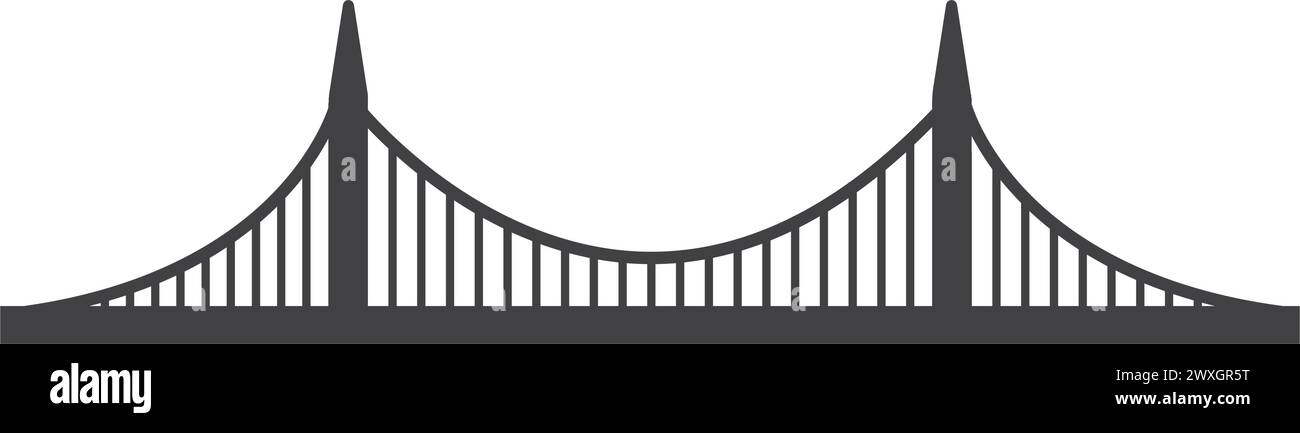 vector simple design bridge icon Stock Vector Image & Art - Alamy