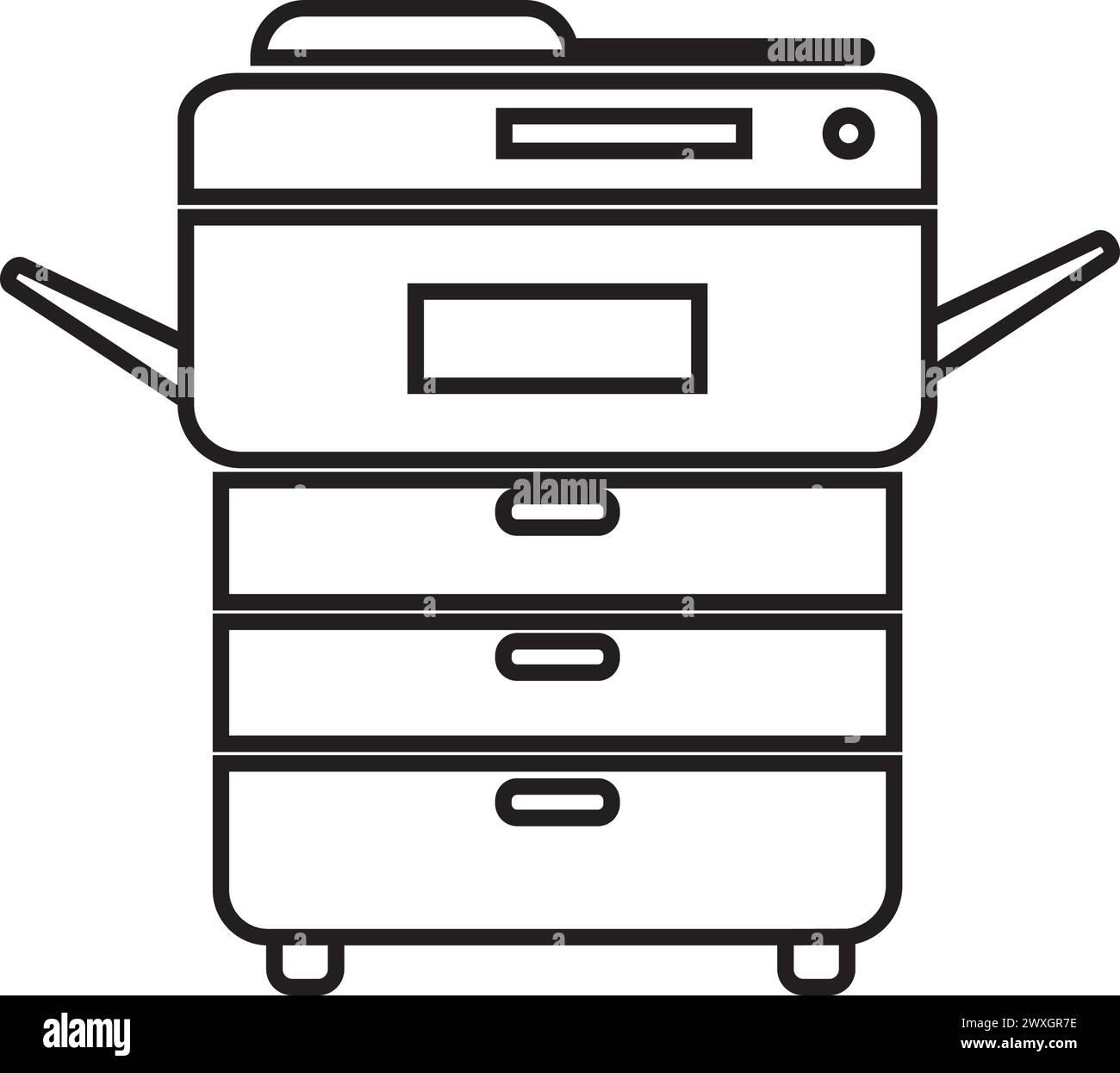 Multi-function printer or auto copier icon vector design Stock Vector Image & Art - Alamy