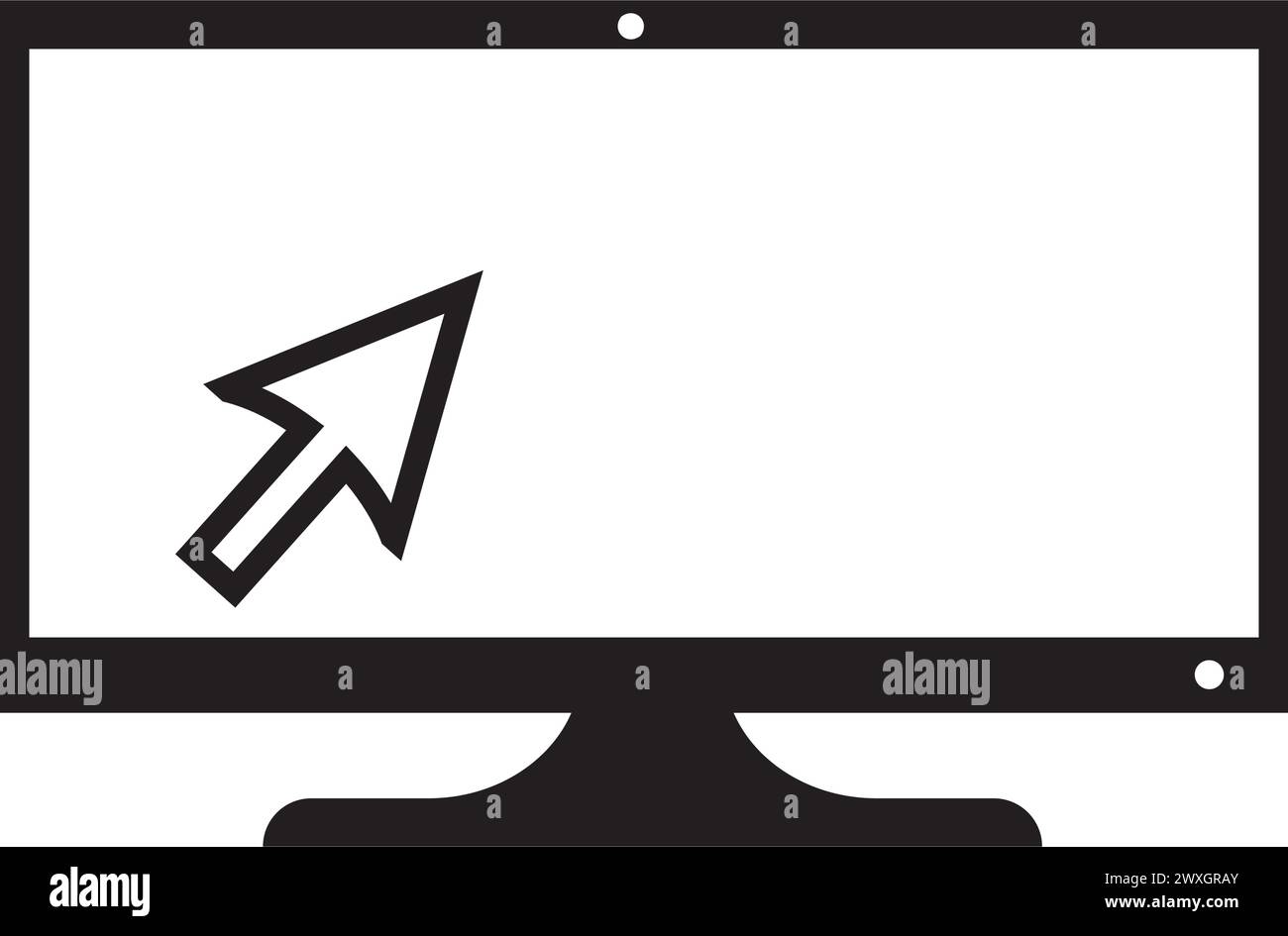 monitor vector icon illustration simple design Stock Vector Image & Art ...