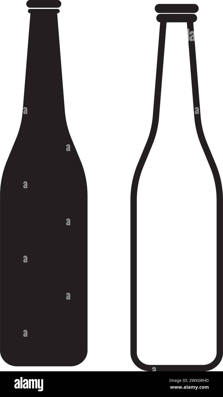 beer bottle icon vector illustration logo design Stock Vector Image ...