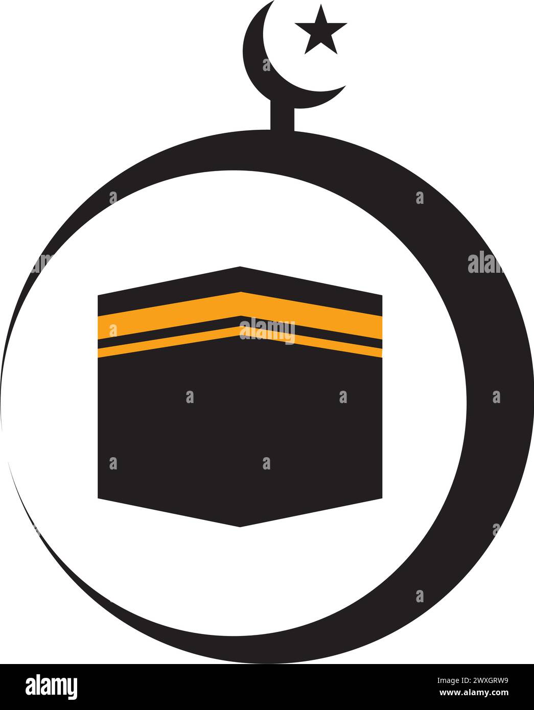 kaaba icon vector illustration logo design Stock Vector Image & Art - Alamy