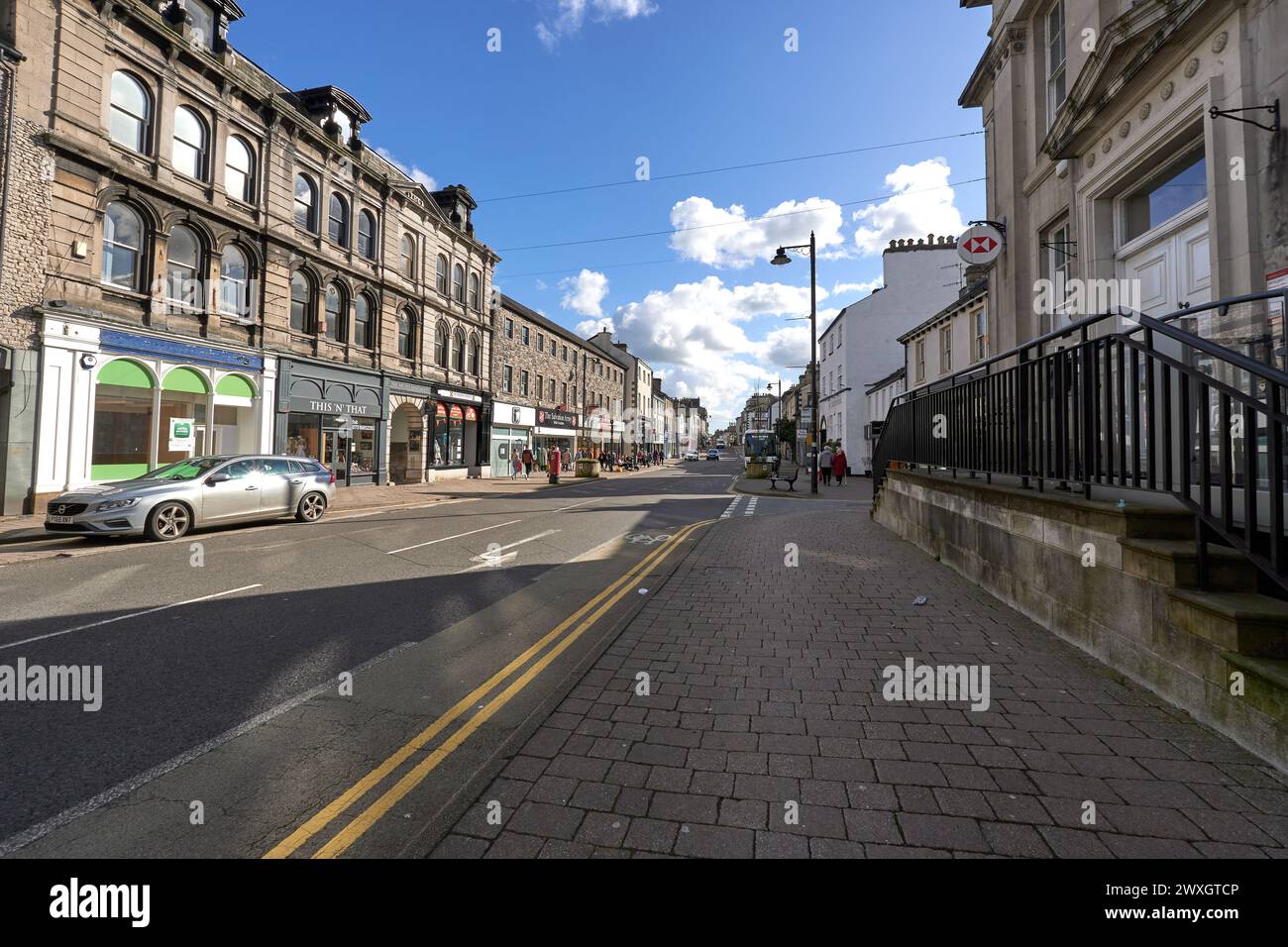 High street scene in Kendal, Cumbria, UK Stock Photo - Alamy