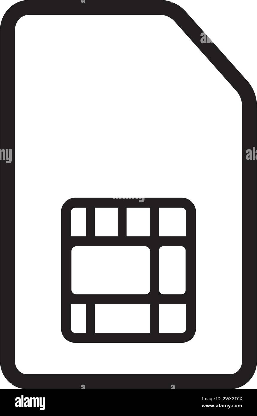 sim card icon vector symbol template Stock Vector Image & Art - Alamy