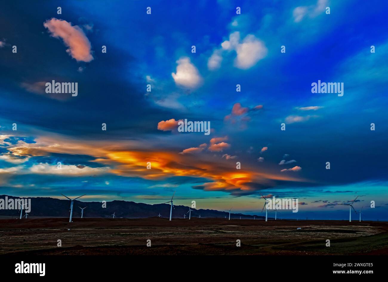 Wind power facilities in Xinjiang, China, May 22, 2021. Xinjiang's new ...