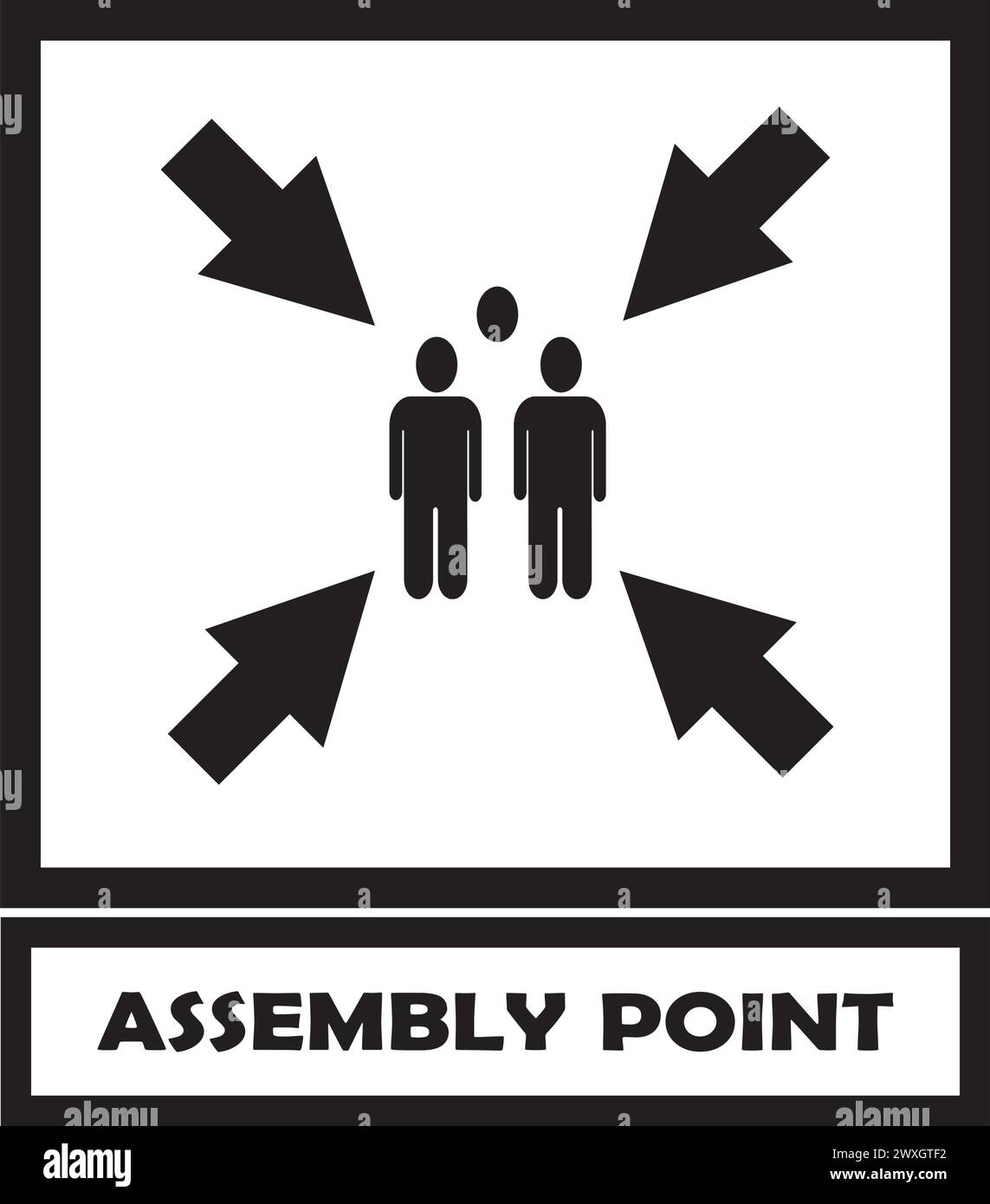 Assembly Point Icon. Evacuation Plan illustration Stock Vector Image ...