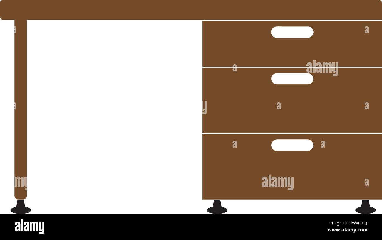 office desk icon vector illustrstion logo design Stock Vector Image ...