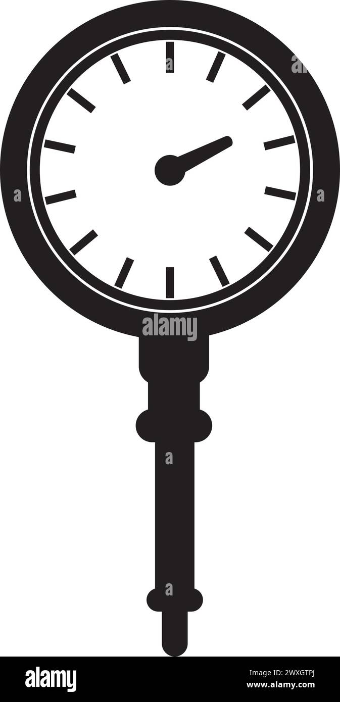Gauge vector icon linear Stock Vector Images - Alamy