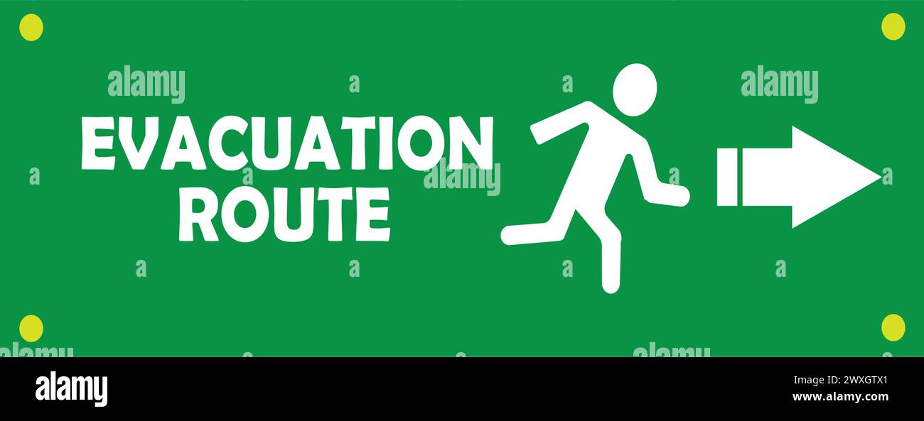 emergency evacuation route icon vector symbol design Stock Vector Image ...