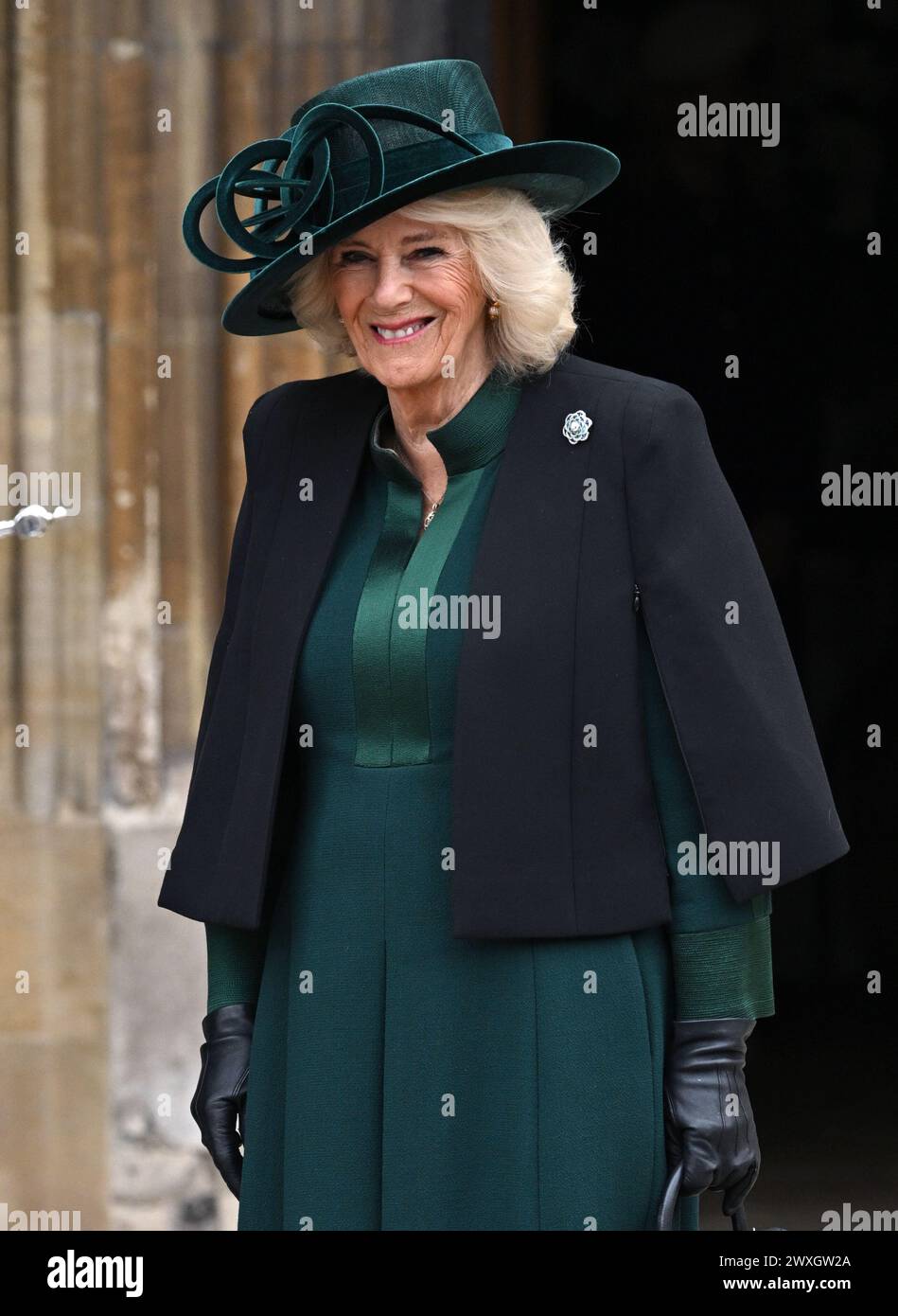 Windsor, UK. March 31st, 2024. King Charles and Queen Camilla attending ...