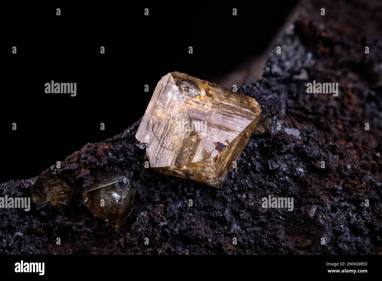 rare Wardite crystal from Rapid Creek, Dawson, Yukon, Canada. macro ...