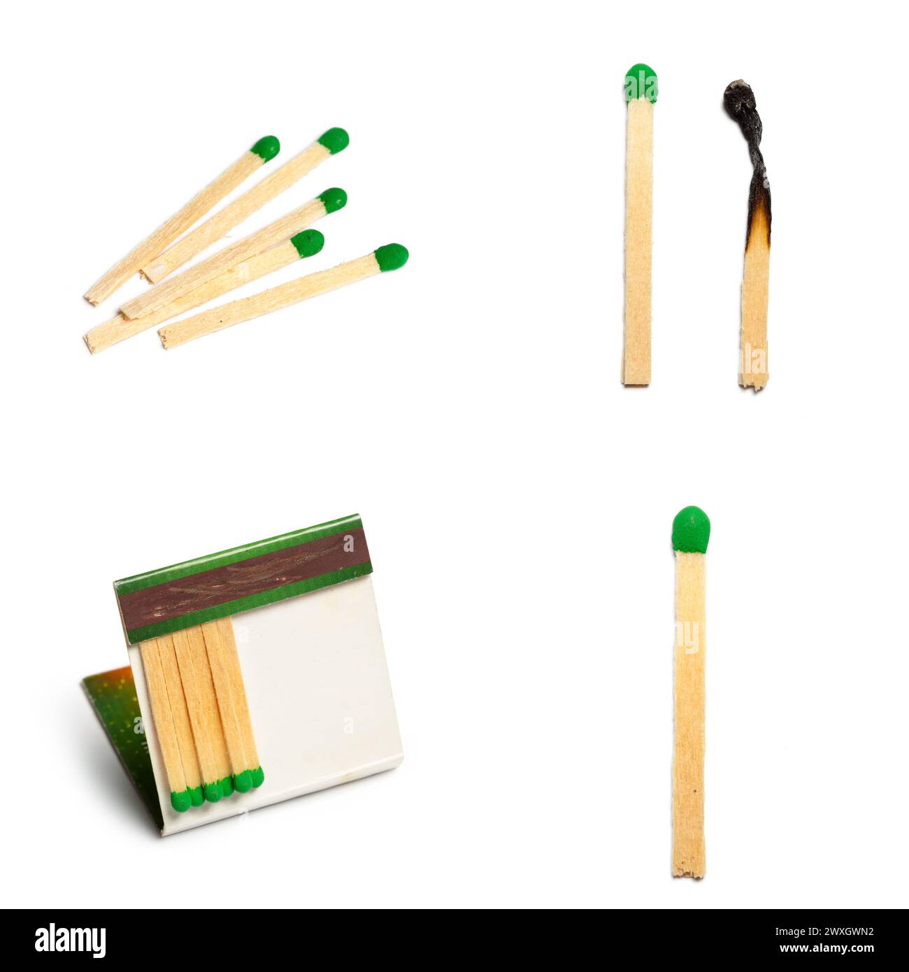 matches isolated on white background Stock Photo - Alamy