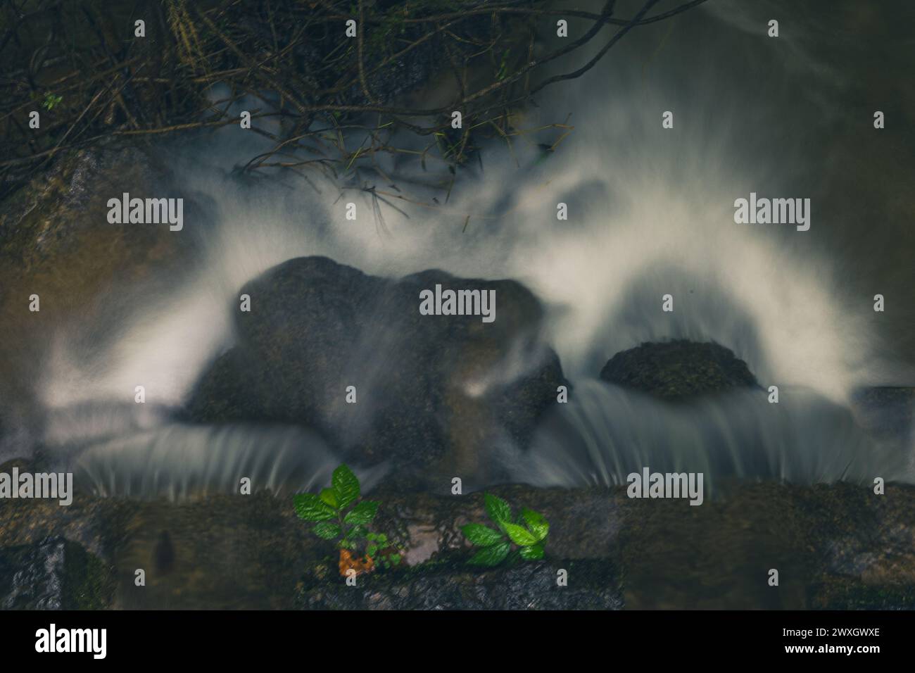 slow gate waterfall creek Stock Photo - Alamy