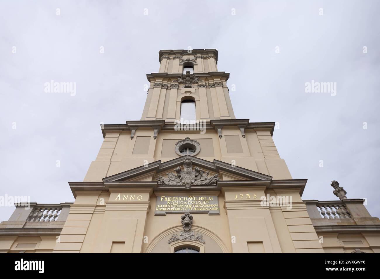 Die Baustelle für den Wiederaufbau des Turms der Garnisonkirche in ...