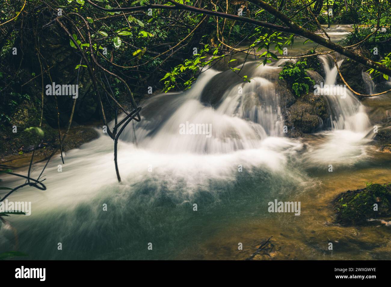 slow gate waterfall creek Stock Photo - Alamy