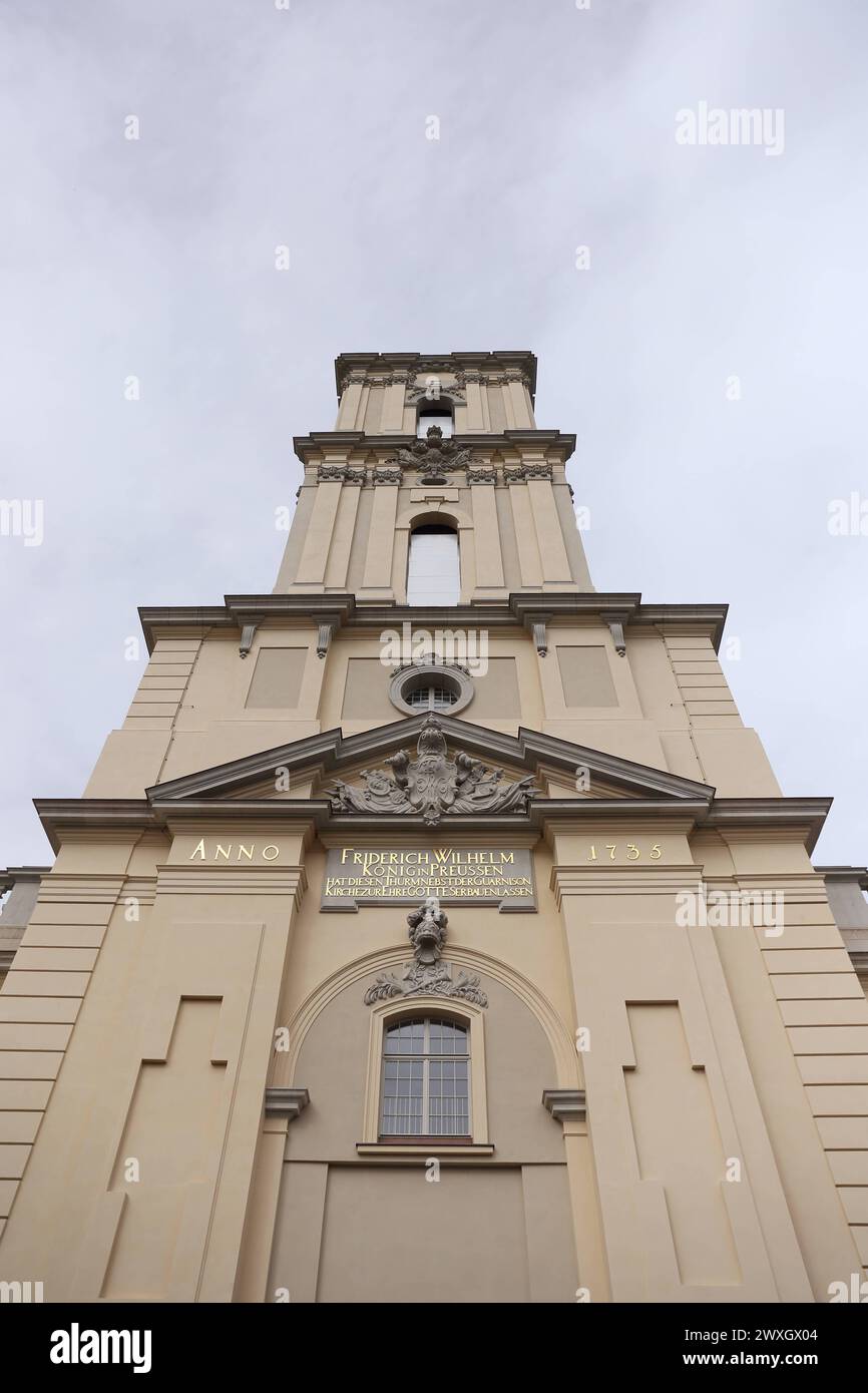 Die Baustelle für den Wiederaufbau des Turms der Garnisonkirche in ...