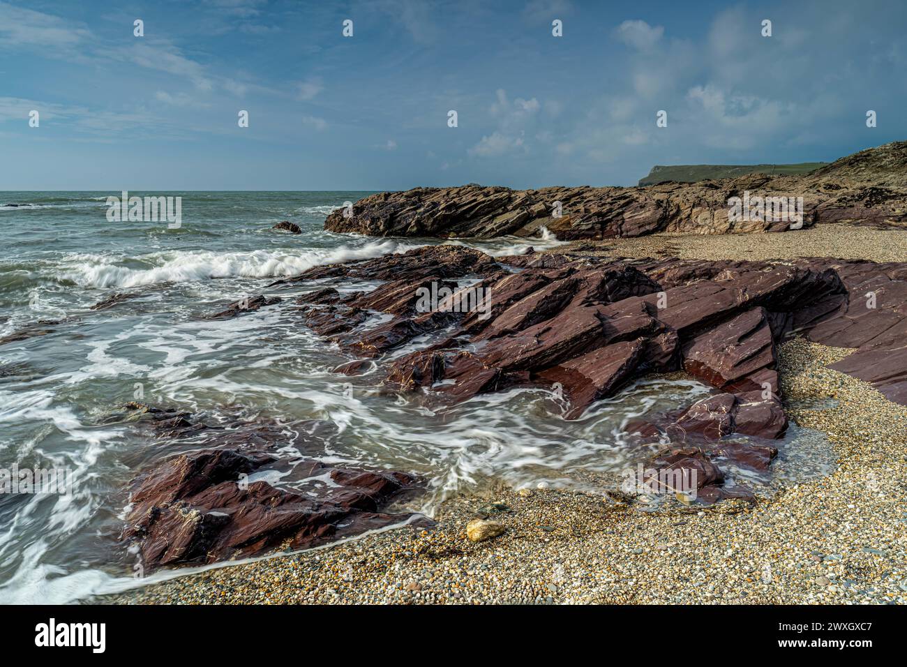 Greenaway Beach, Cornwall Stock Photo - Alamy
