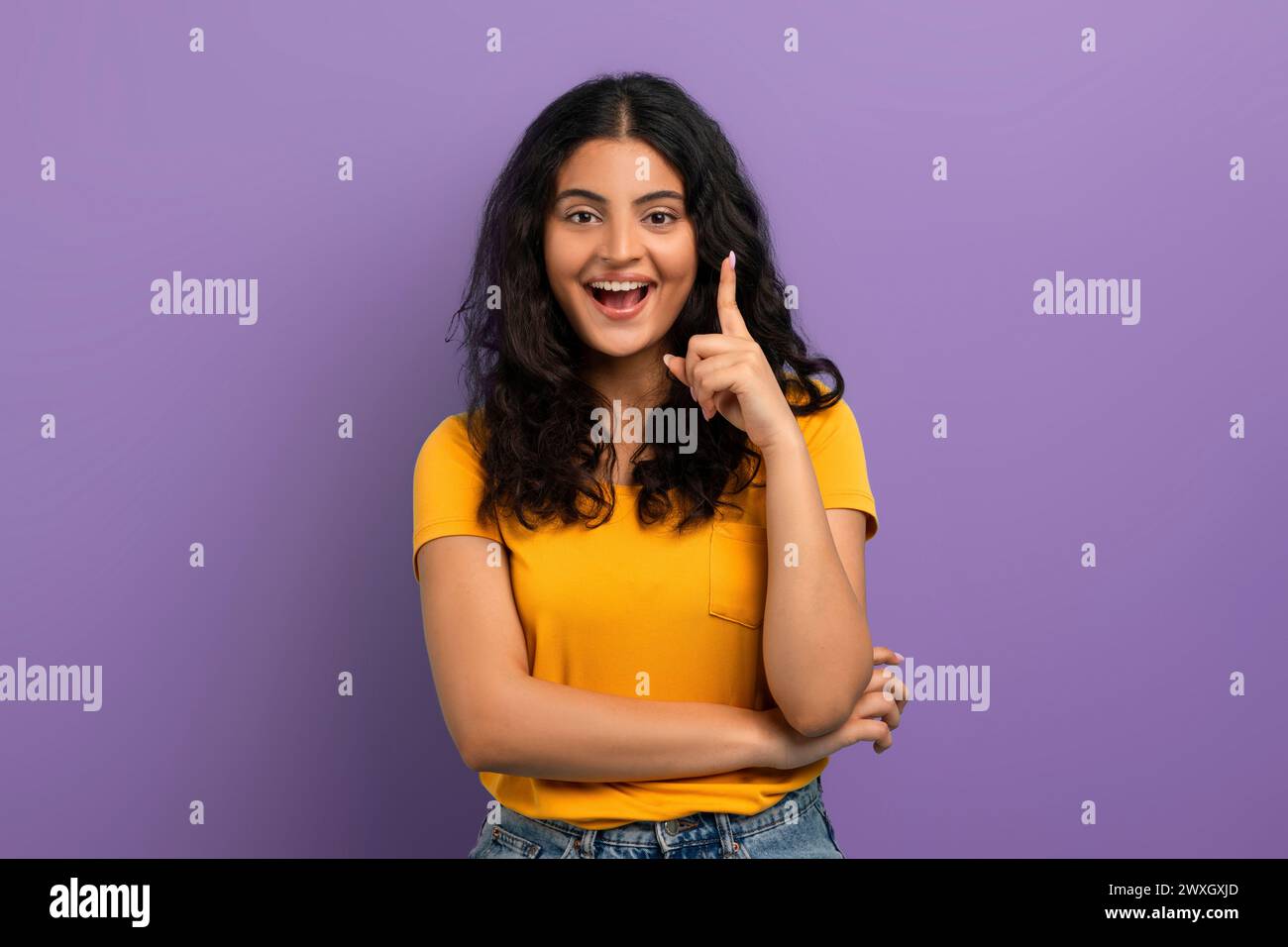 Woman breakthrough creative idea eureka hi-res stock photography and ...