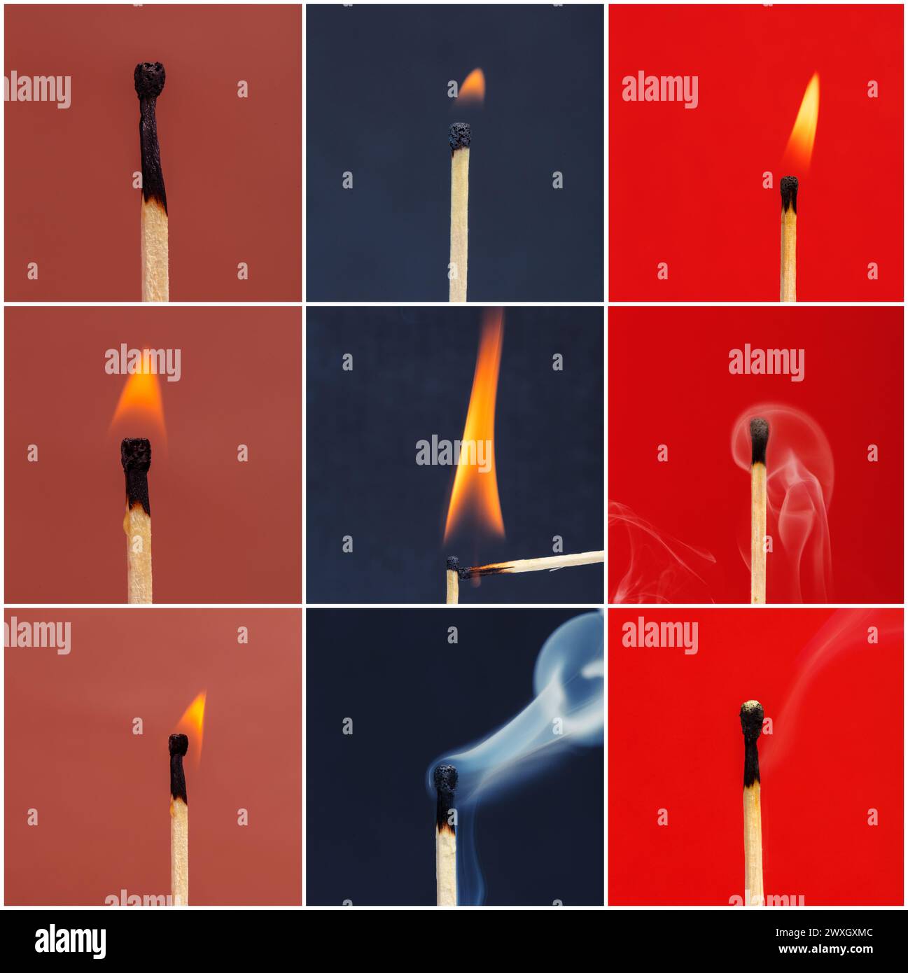 burning match stick Stock Photo - Alamy