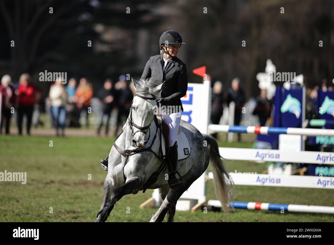 Thoresbury Park, UK. 30th Mar 2024. Jonelle Price of New Zealand with ...