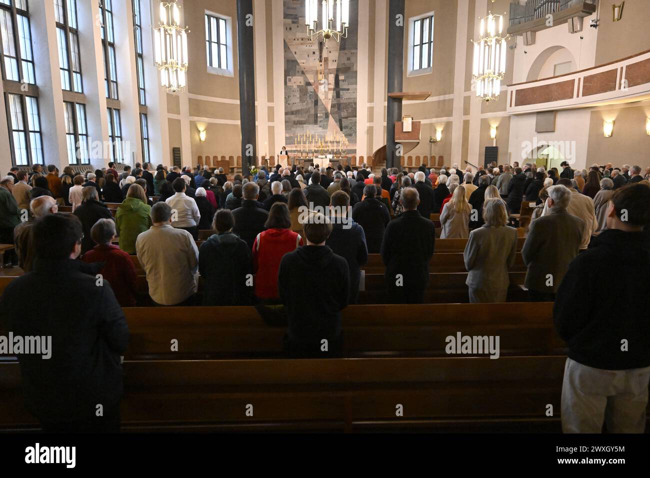 Munich, Germany. 31st Mar, 2024. A Protestant service will be held in ...