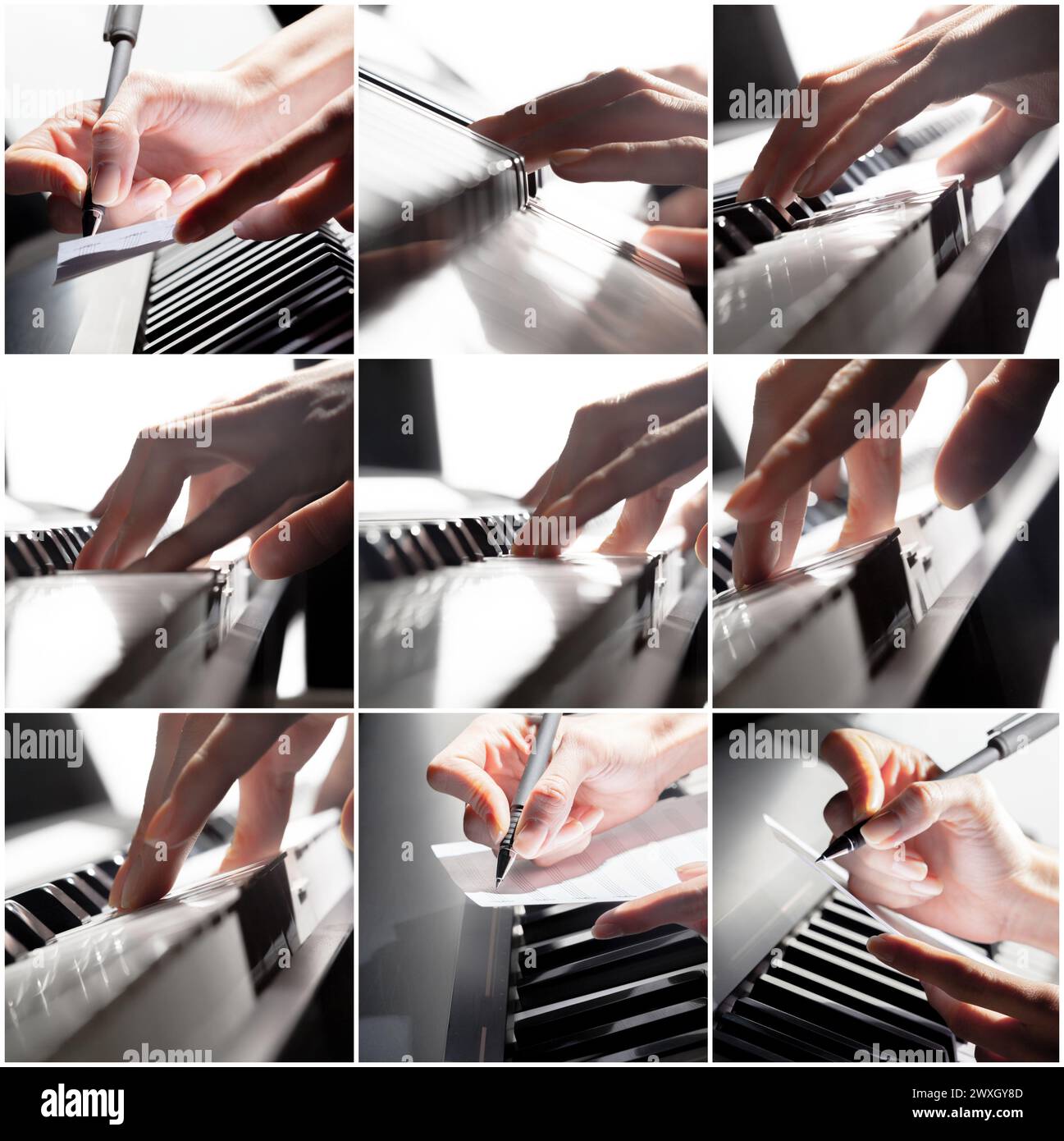 Female keyboard player Cut Out Stock Images & Pictures - Alamy