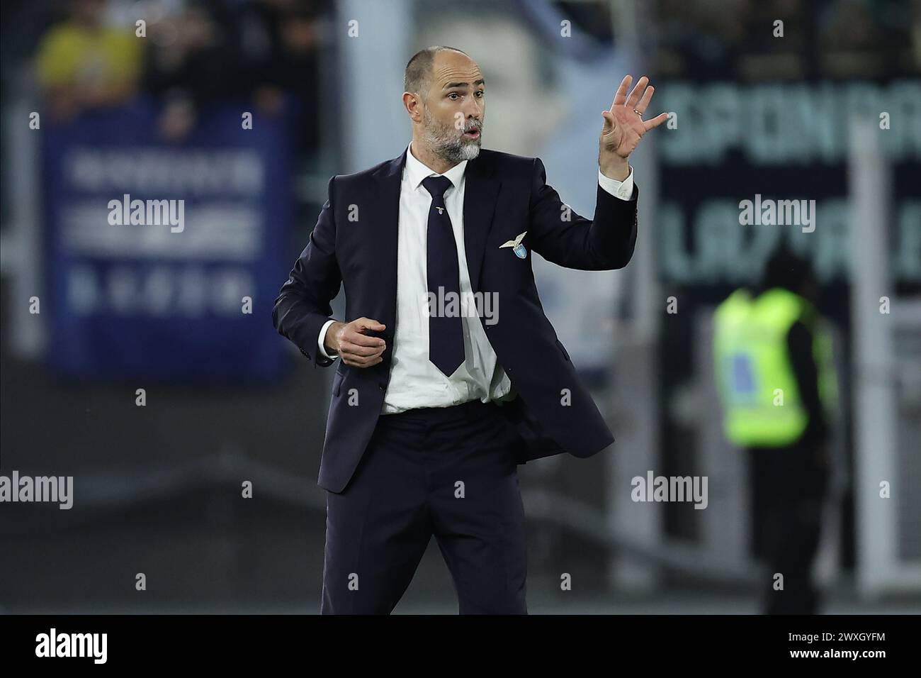 LazioÕs Croatian coach Igor Tudor gesticulate during the Serie A ...
