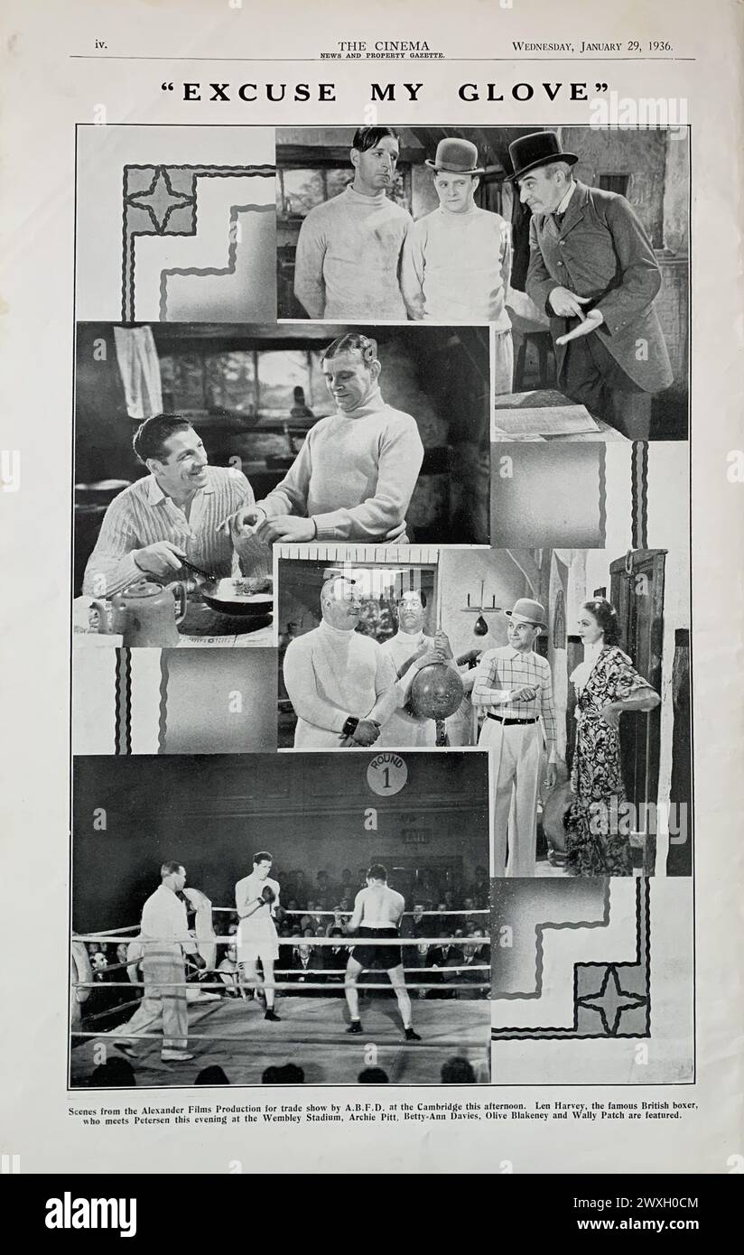 LEN HARVEY ARCHIE PITT RONALD SHINER and BETTY ANN DAVIES in EXCUSE MY ...