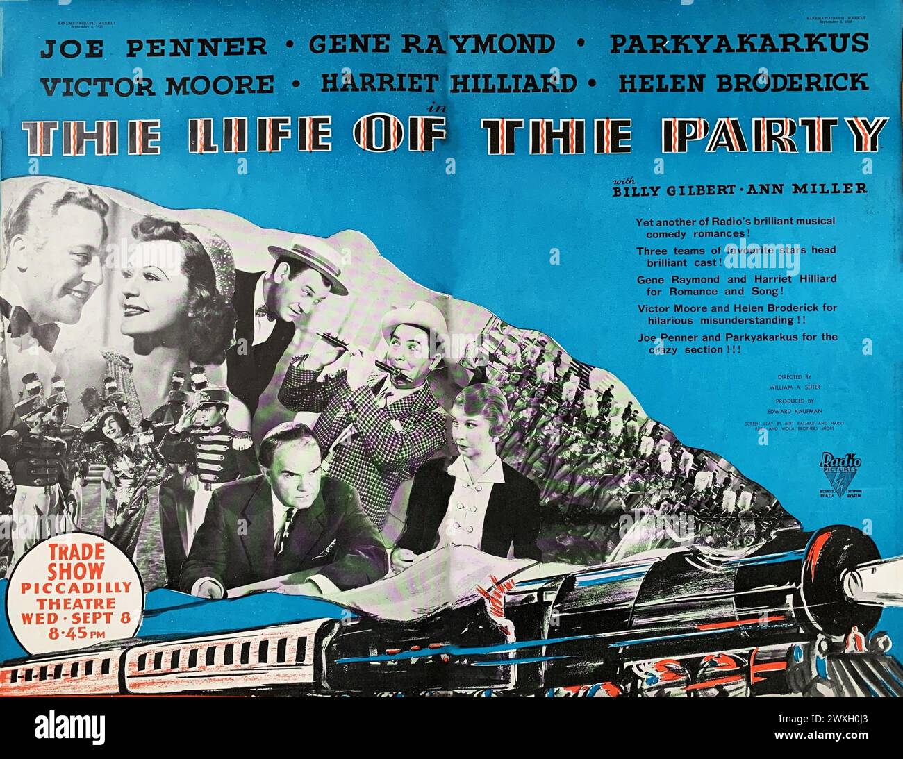 British Trade Ad for JOE PENNER GENE RAYMOND PARKYAKARKUS VICTOR MOORE ...