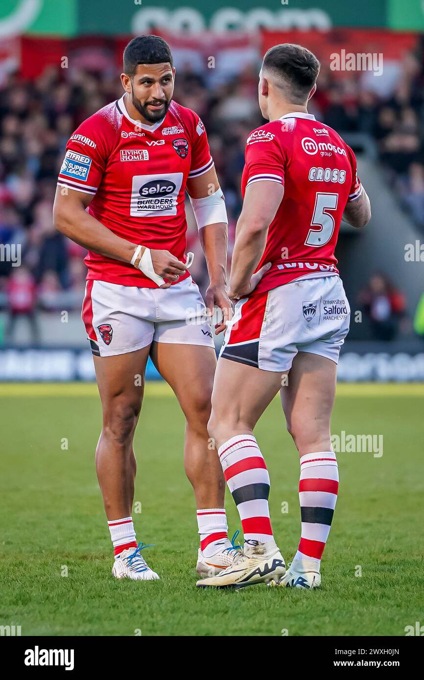 Salford, Manchester, UK. 30th March, 2024. Super League Rugby: Salford ...