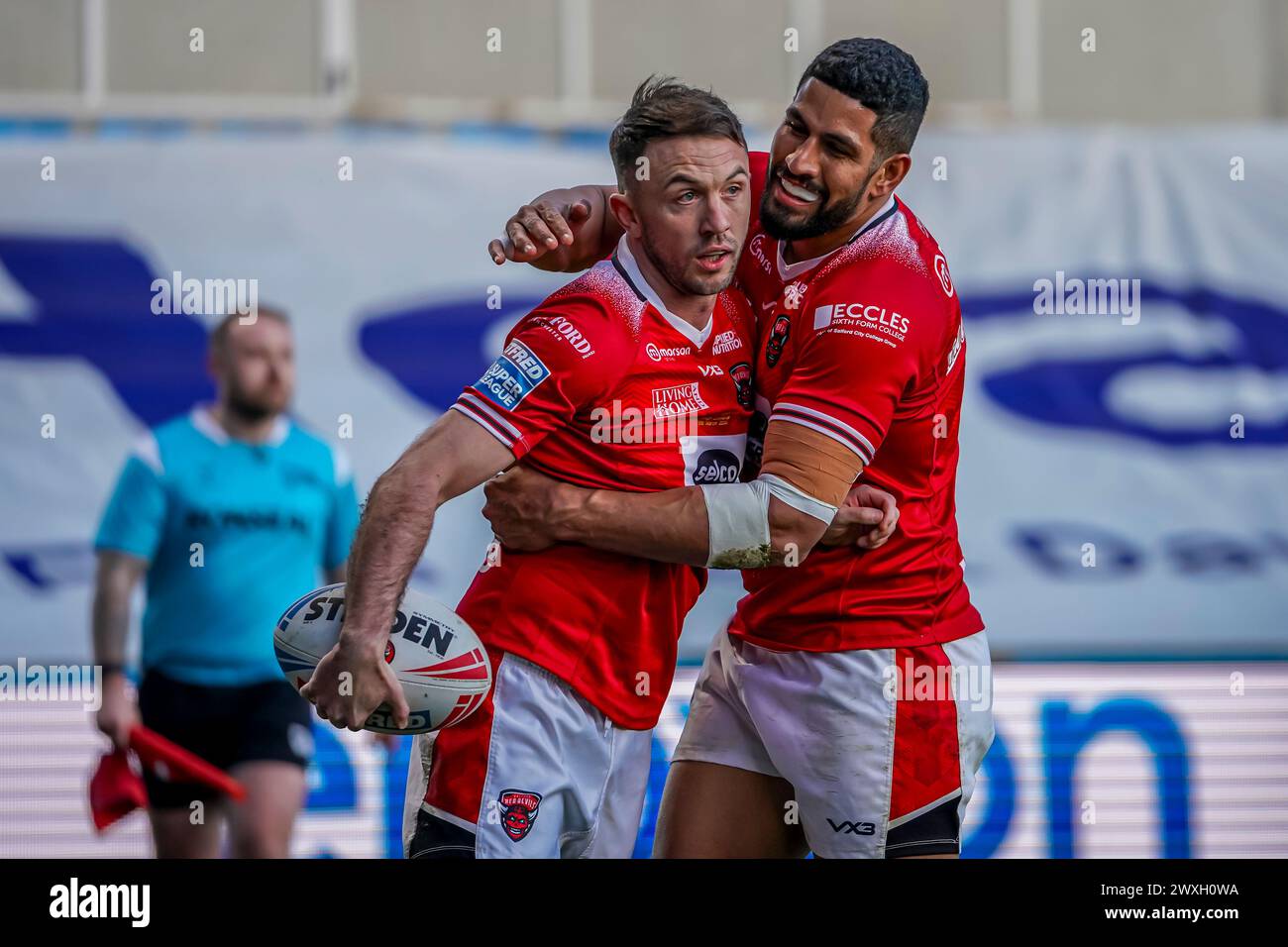 Salford, Manchester, UK. 30th March, 2024. Super League Rugby: Salford ...