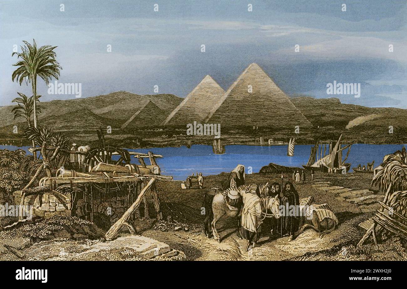 Egyptian wheel pyramids hi-res stock photography and images - Alamy
