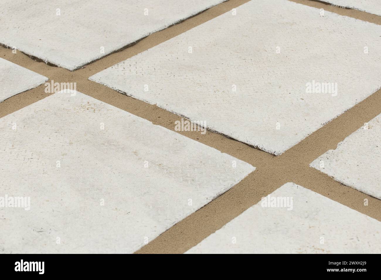 Large Big White Stone Mosaic Floor Tile Sand Texture Background ...