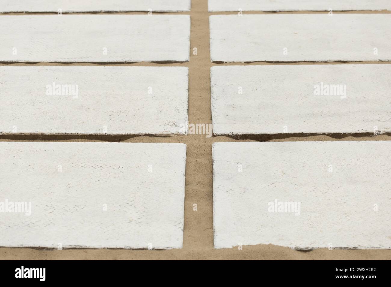 White Bright Stone Mosaic Floor Tile Sand Texture Background Pattern ...