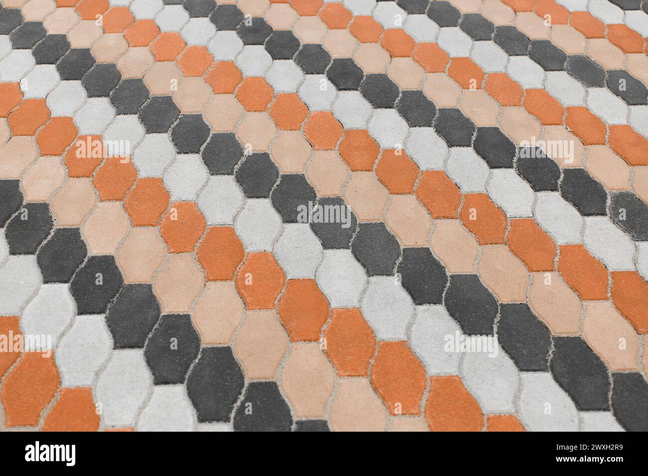 Colorful paving slabs floor color abstract pattern city street surface ...