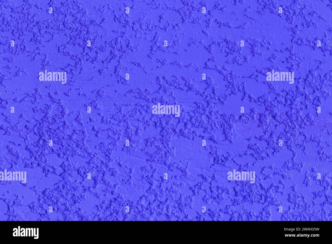 Blue paint on plaster wall stucco background rough solid structure ...