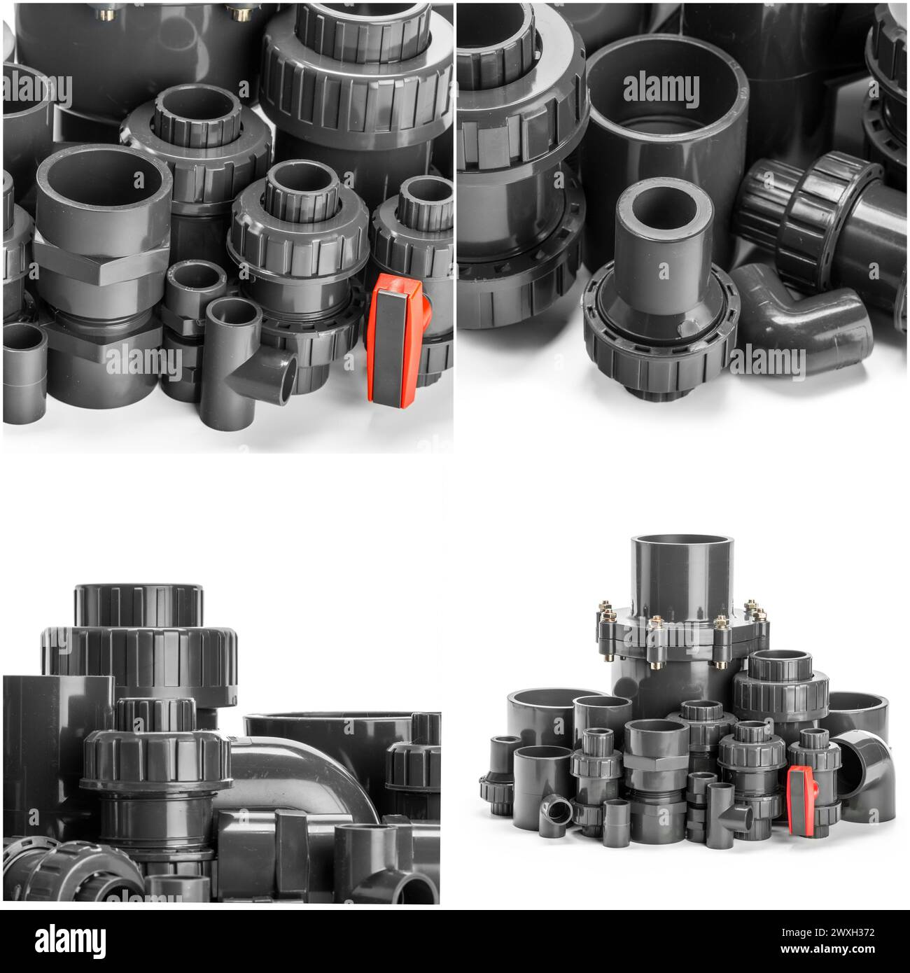 Plumber tubes for water isolated on a white background Stock Photo - Alamy