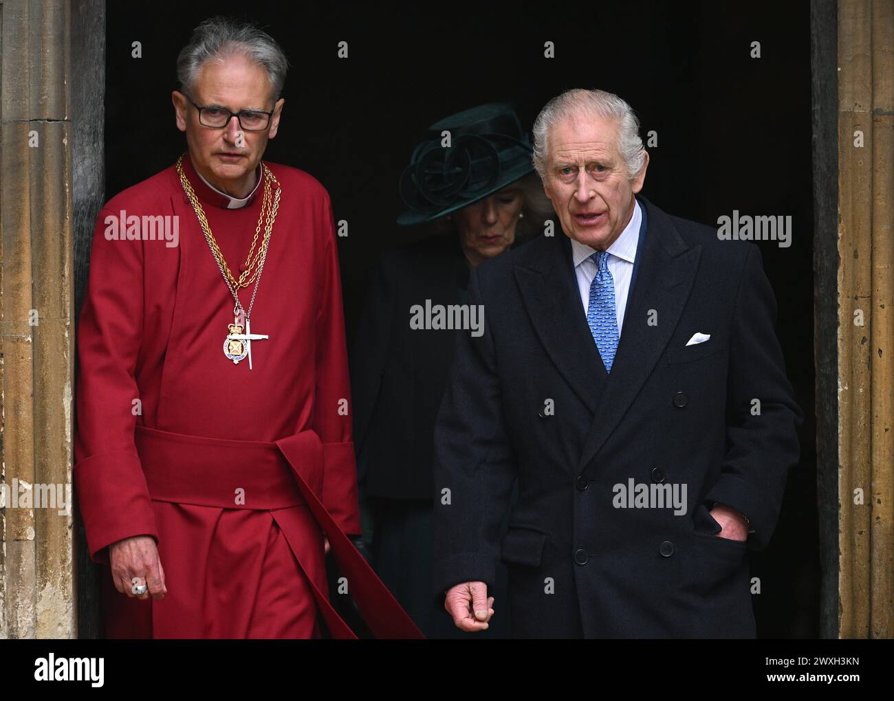 Windsor, UK. March 31st, 2024. King Charles and Queen Camilla attending ...