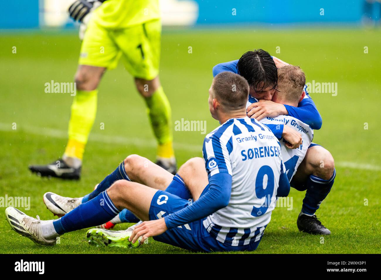 Esbjerg, Denmark. 28th, March 2024. Emil Holten (11) of Esbjerg fB ...