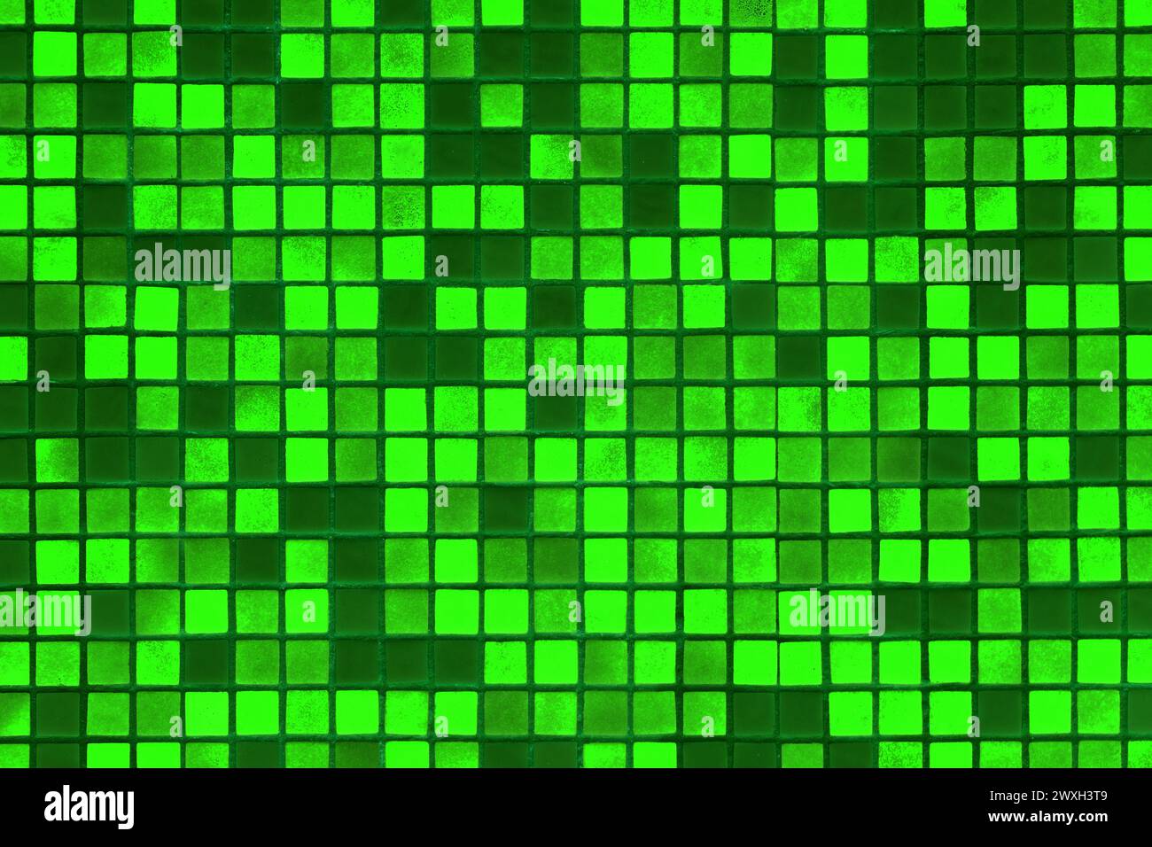 Bright Acid Green Toxic Color Ceramic Square Tile Mosaic Wall Bathtub ...