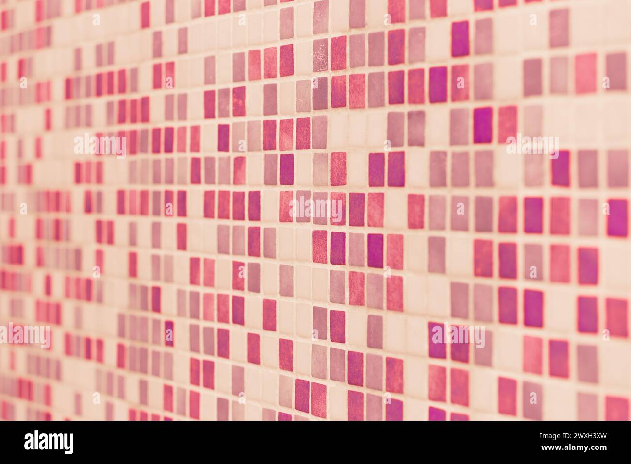 Mosaic Square Ceramic Tiles Light Pink Color Red Abstract Bath Pattern ...